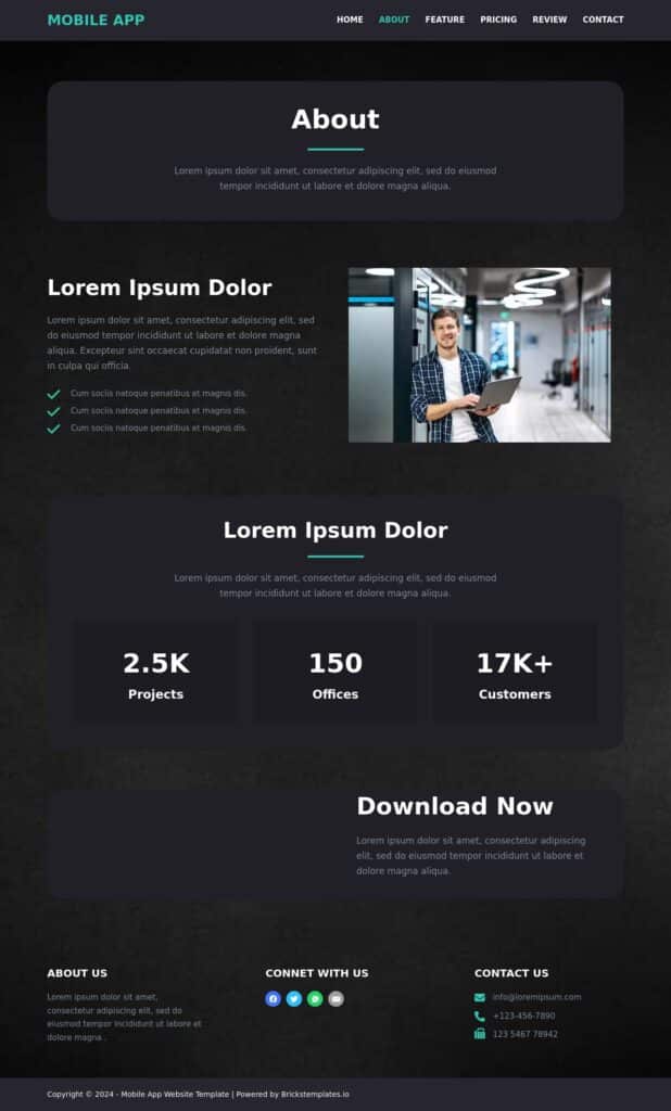 About – Mobile App Website Template About – Mobile App Website Template